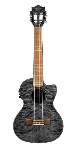 Quilted Maple Black Stain Tenor A/E Ukulele | Lanikai Ukuleles