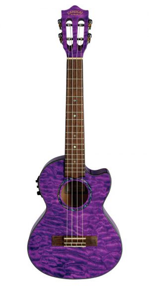 Quilted Maple Purple Stain Tenor A/E Ukulele - Lanikai Ukuleles